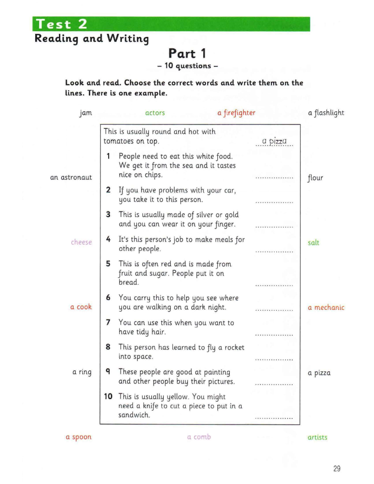 RW1 2 - A2 Flyers test - A2 Flyers exam - Studocu