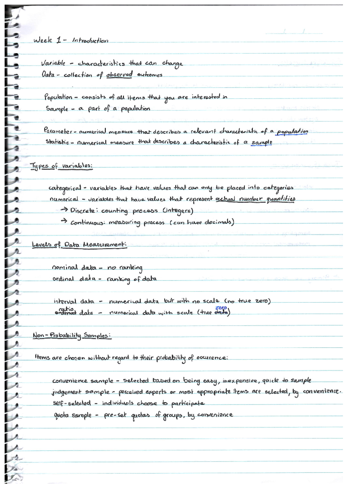 BUSS1020 Notes - Quantitative Business Analysis - I Neck 1 '7 [ﬂf'mo ...