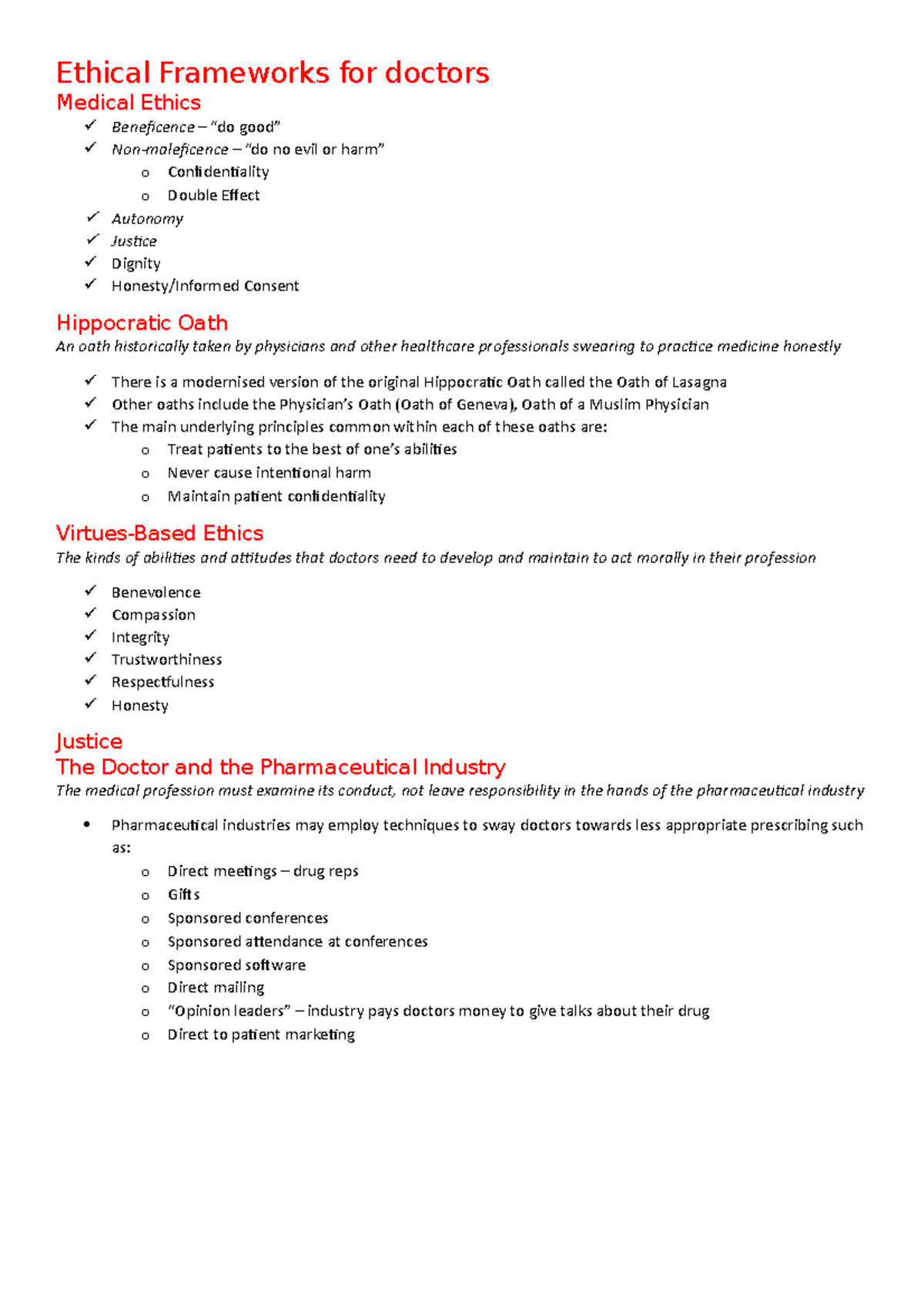 Ethical frameworks for doctors - Ethical Frameworks for doctors Medical ...