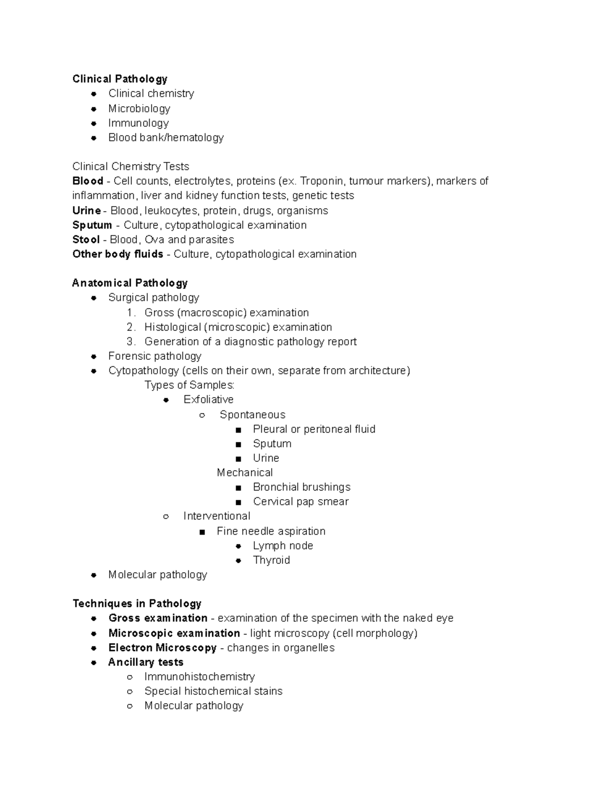 Module 1 - Clinical Pathology Clinical chemistry Microbiology ...