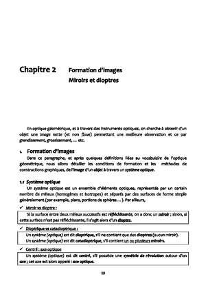 Compte rendu - experience d'un sys optique - Module : Production ...