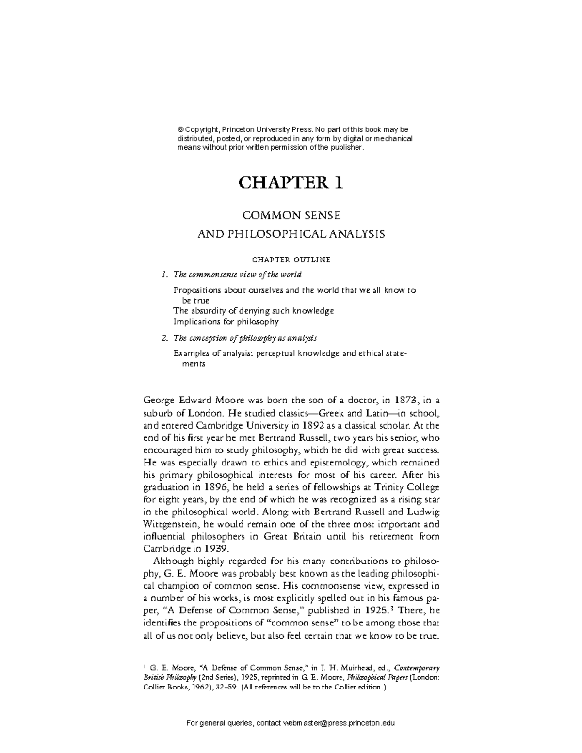 S7629 - summary of defence of common sense - CHAPTER 1 COMMON SENSE AND ...
