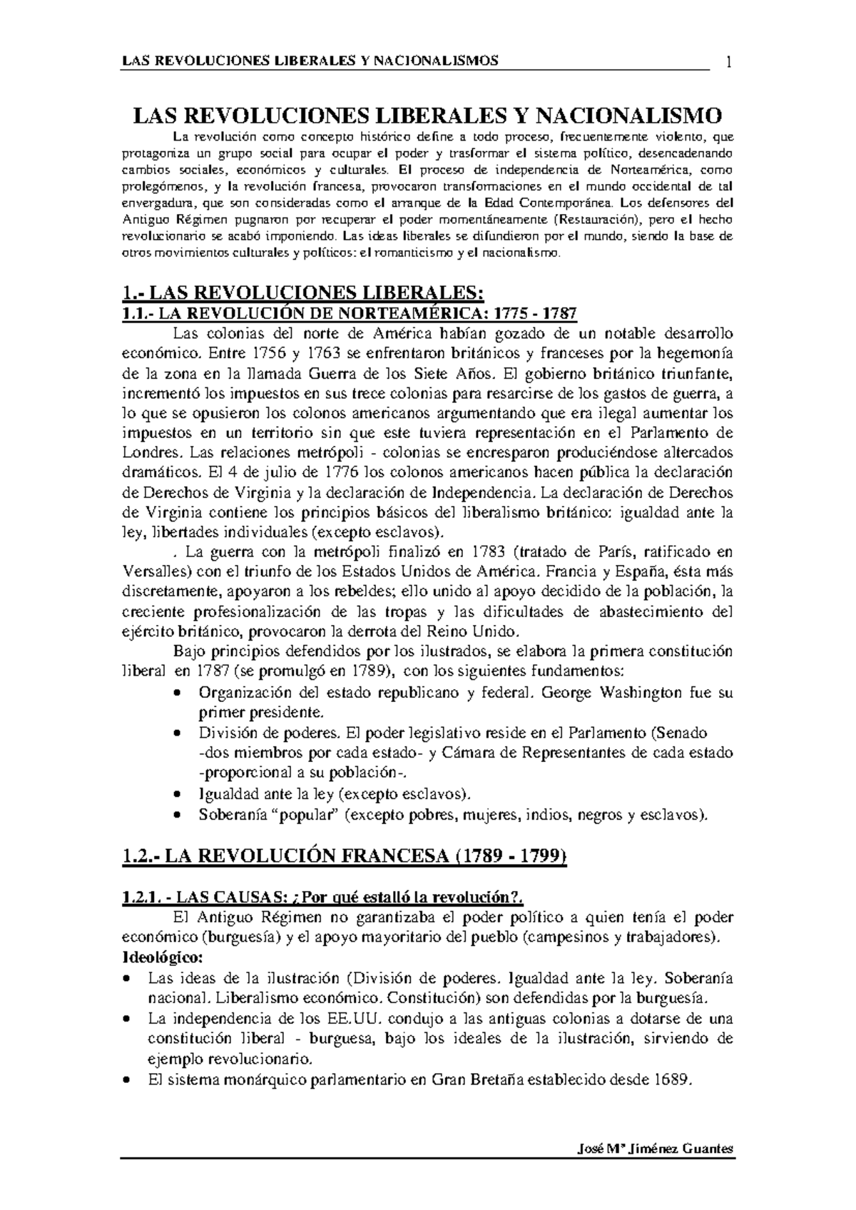 Apuntes TEMA 2 Revoluciones Liberales Y Nacionalismo (1775-1871) - 1 ...