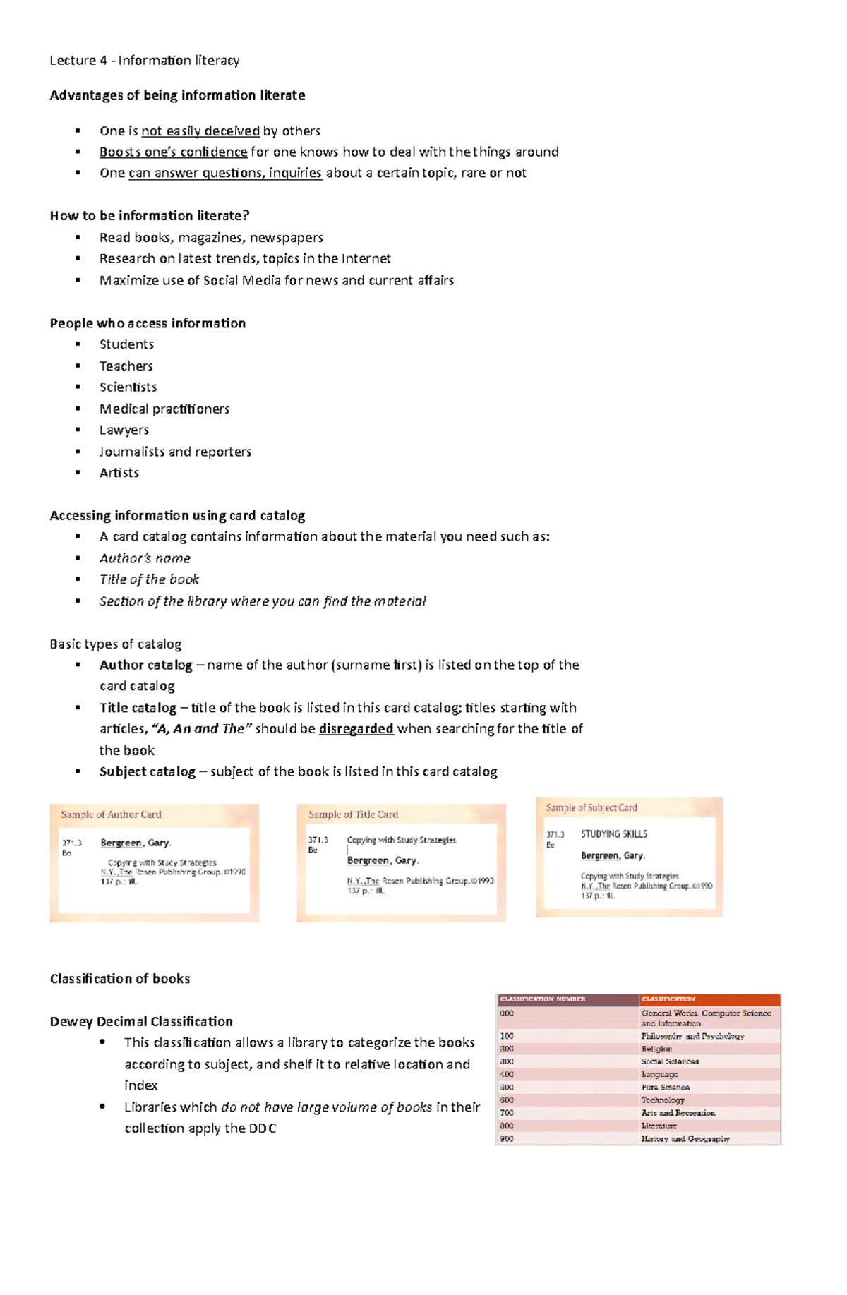 MIL-Lecture-4 - reviewer - Lecture 4 - Information literacy Advantages ...