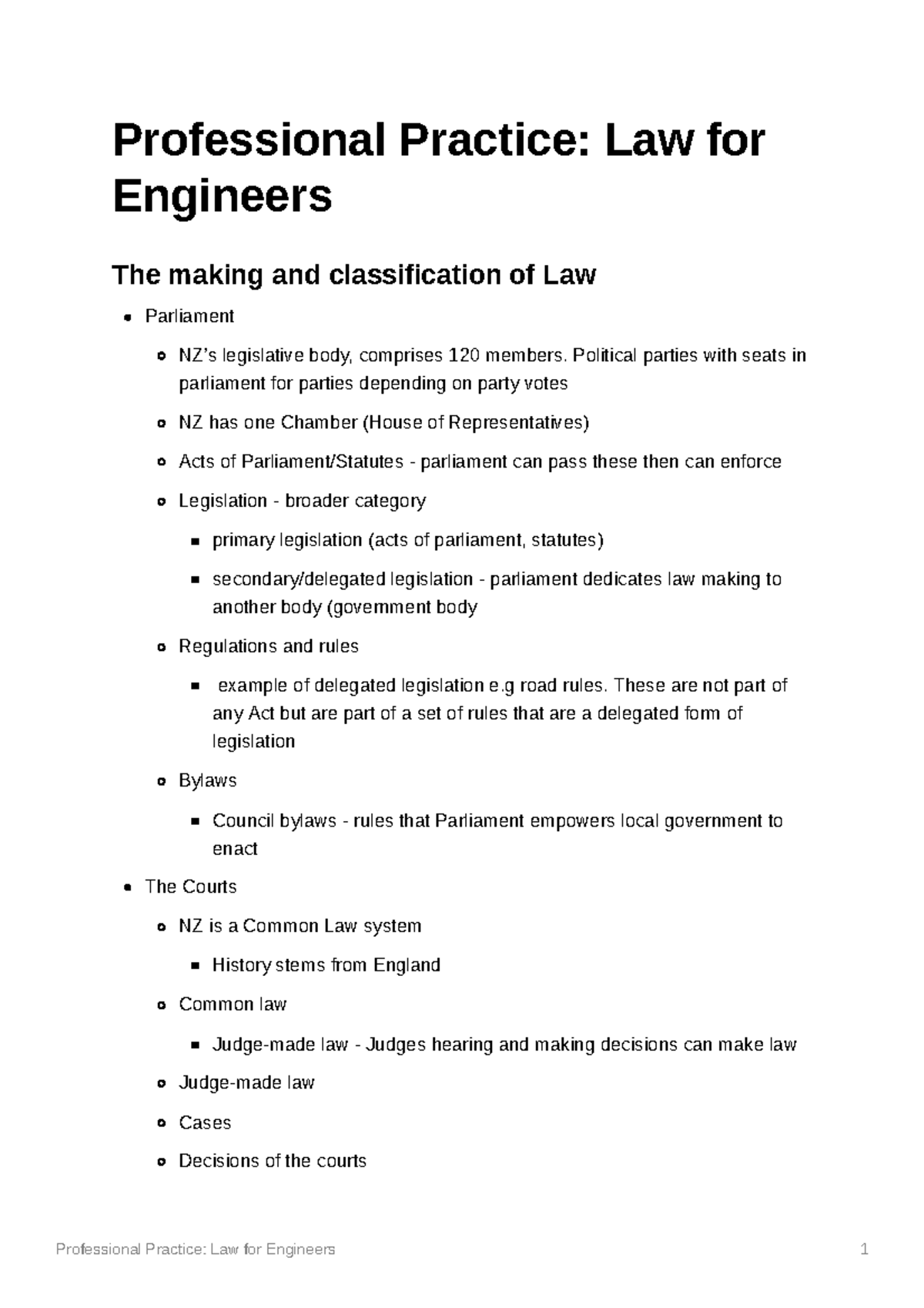 Professional Practice Law for Engineers - Professional Practice: Law ...