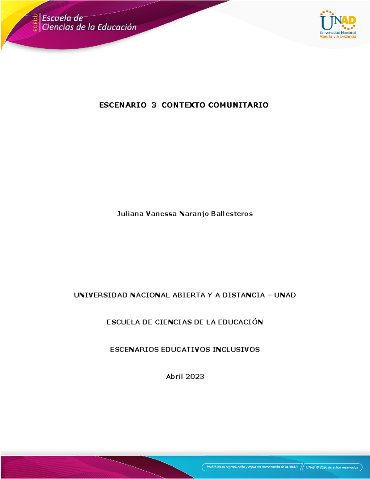 Plantilla 3 - Contexto comunitario - ESCENARIO 3 CONTEXTO COMUNITARIO ...