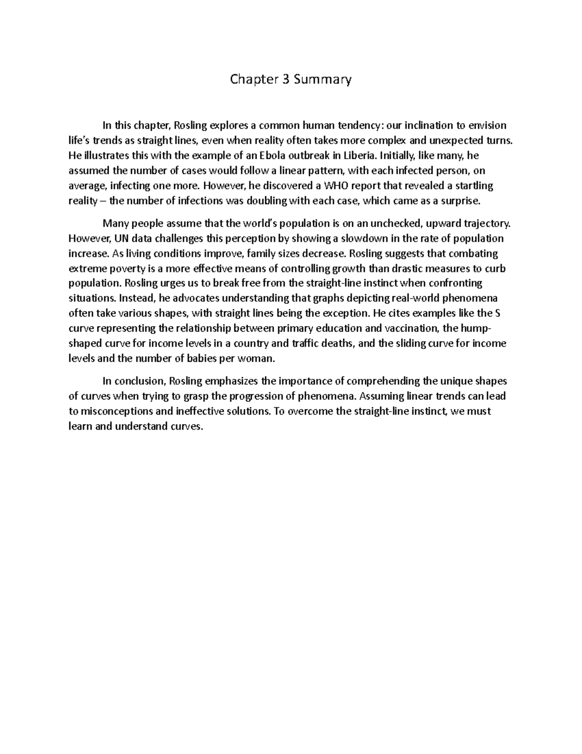 Chapter 3 Summary Tsion Dessalegn TRU 110 - Chapter 3 Summary In this ...