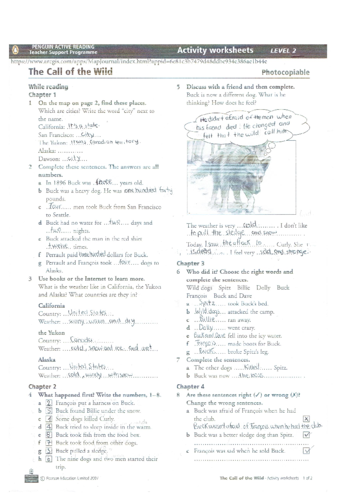 The call of the wild” Activities Workshett - Inglés nivel 2 - UTE - Studocu