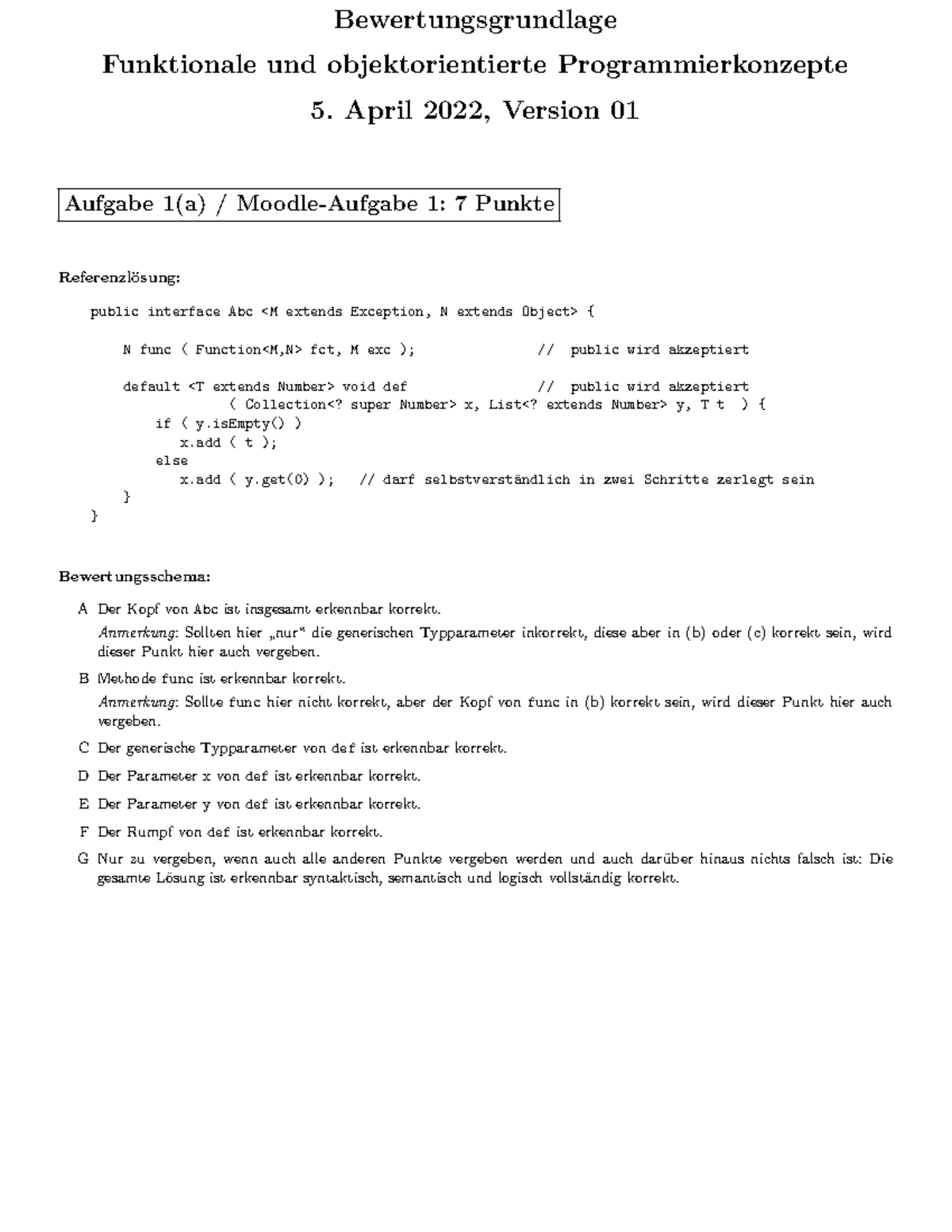 Referenzloesung FOP 2022 04 - Funktionale und objektorientierte Programmierkonzepte 5. April ...