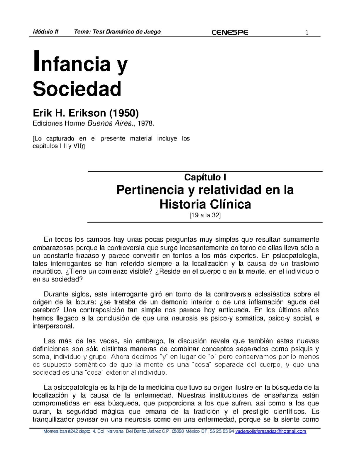 Infancia y sociedad erikson - Infancia y Sociedad Erik H. Erikson (1950 ...