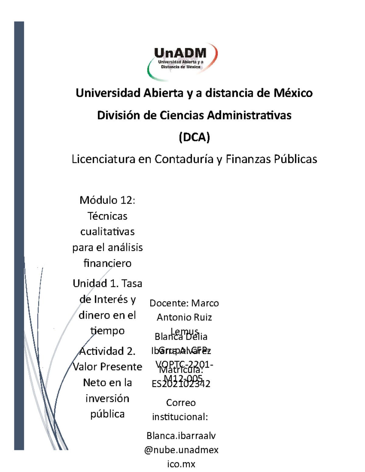 M12 U1 A2 Ibarra ABD - En esta actividad analizarás un ejemplo de ...
