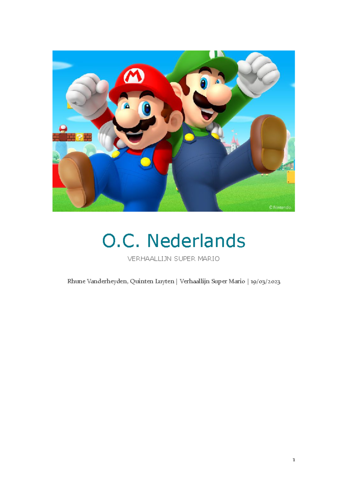 O.C. nederlands Verhaallijn in Mario - O. Nederlands VERHAALLIJN SUPER ...