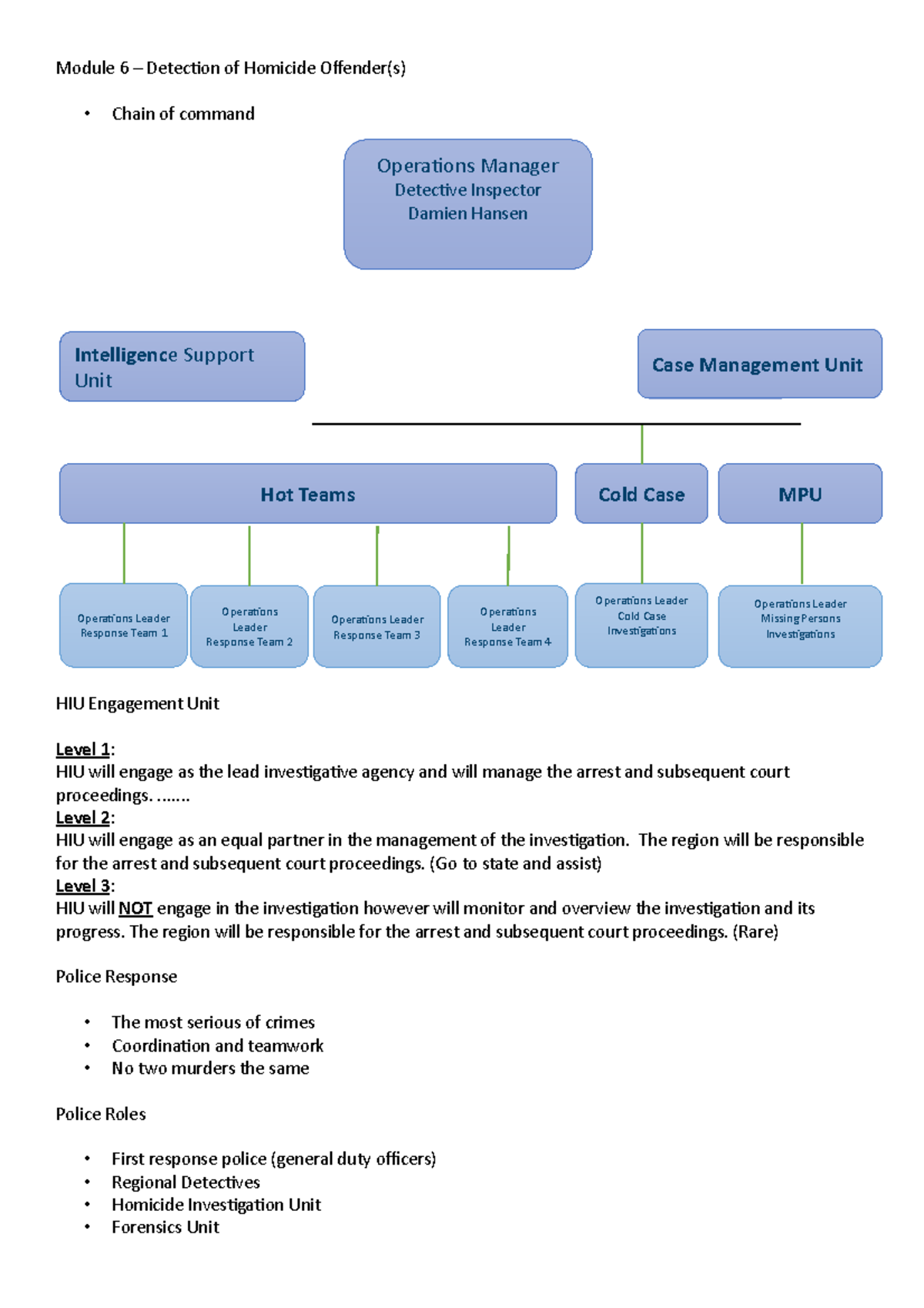 Module 6 - homicide - Module 6 – Detection of Homicide Offender(s ...