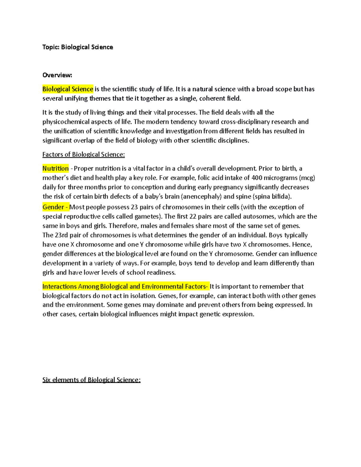 Biological science - It is a natural science with a broad scope but has ...