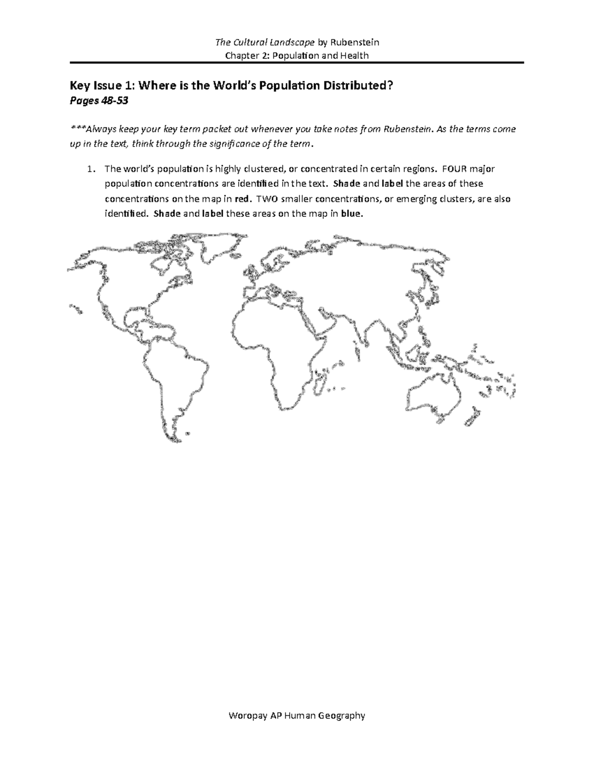 Chapter 2Populationand Health Key Issuescopy - Key Issue 1: Where is ...