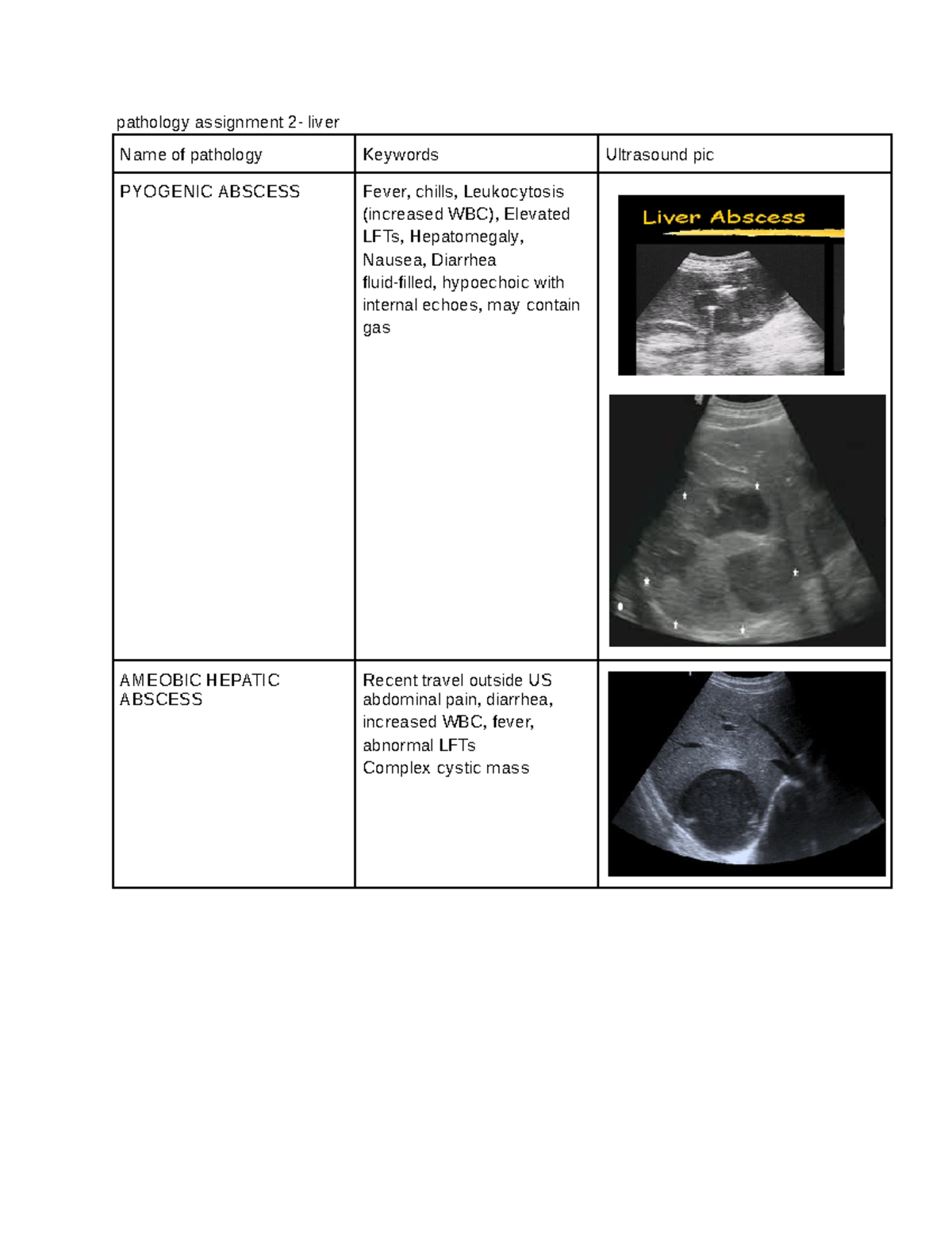 Pathology assignment 2 liver- Google Docs - pathology assignment 2 ...