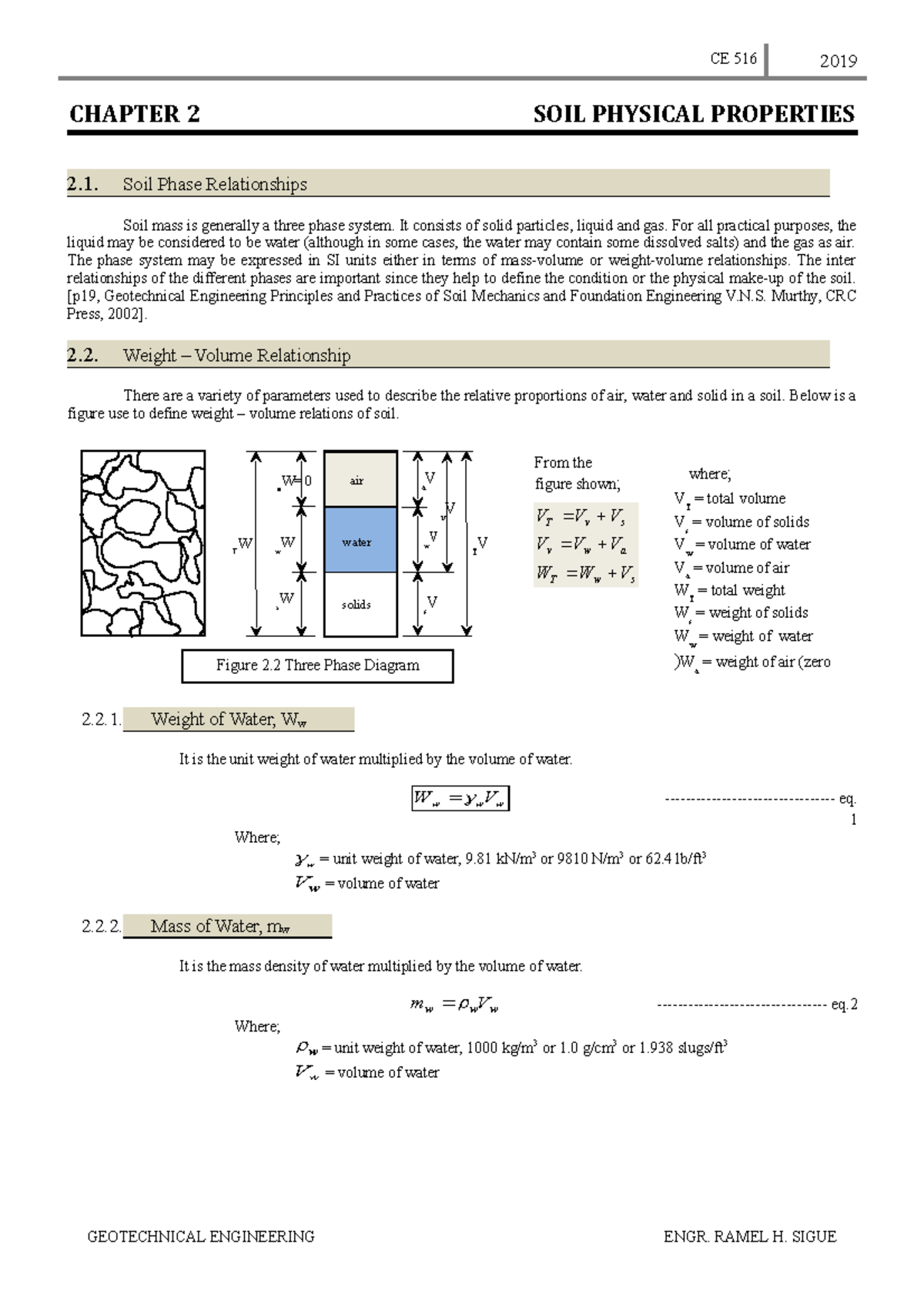 Module 2 - Geotechnical Engineering (Repaired) - CHAPTER 2 SOIL ...