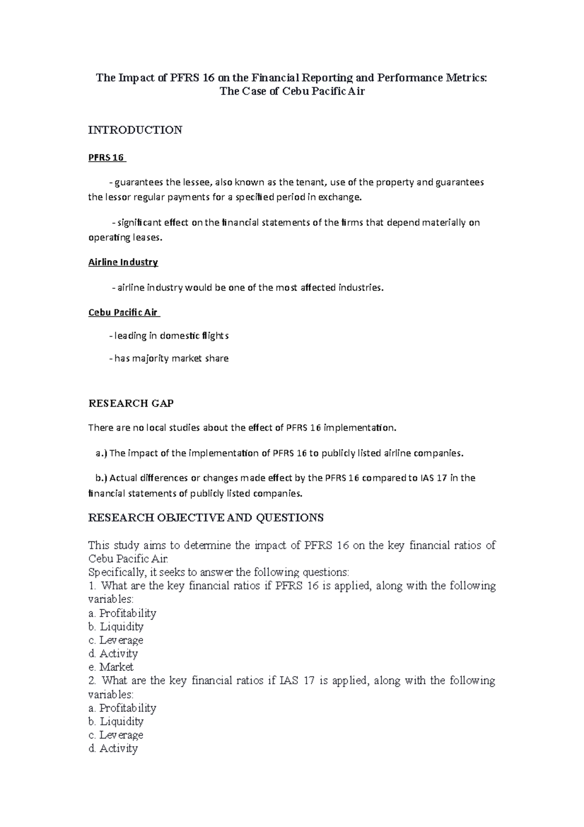 For-ppt - the - The Impact of PFRS 16 on the Financial Reporting and ...