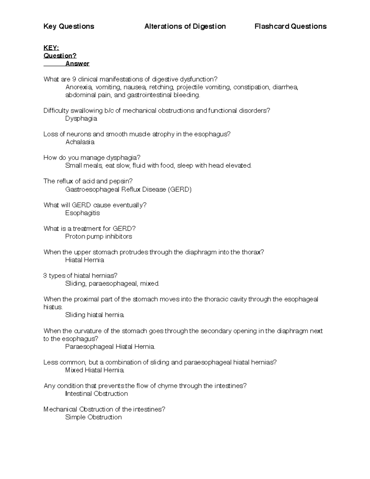 Alterations of Digestion - Difficulty swallowing of mechanical ...
