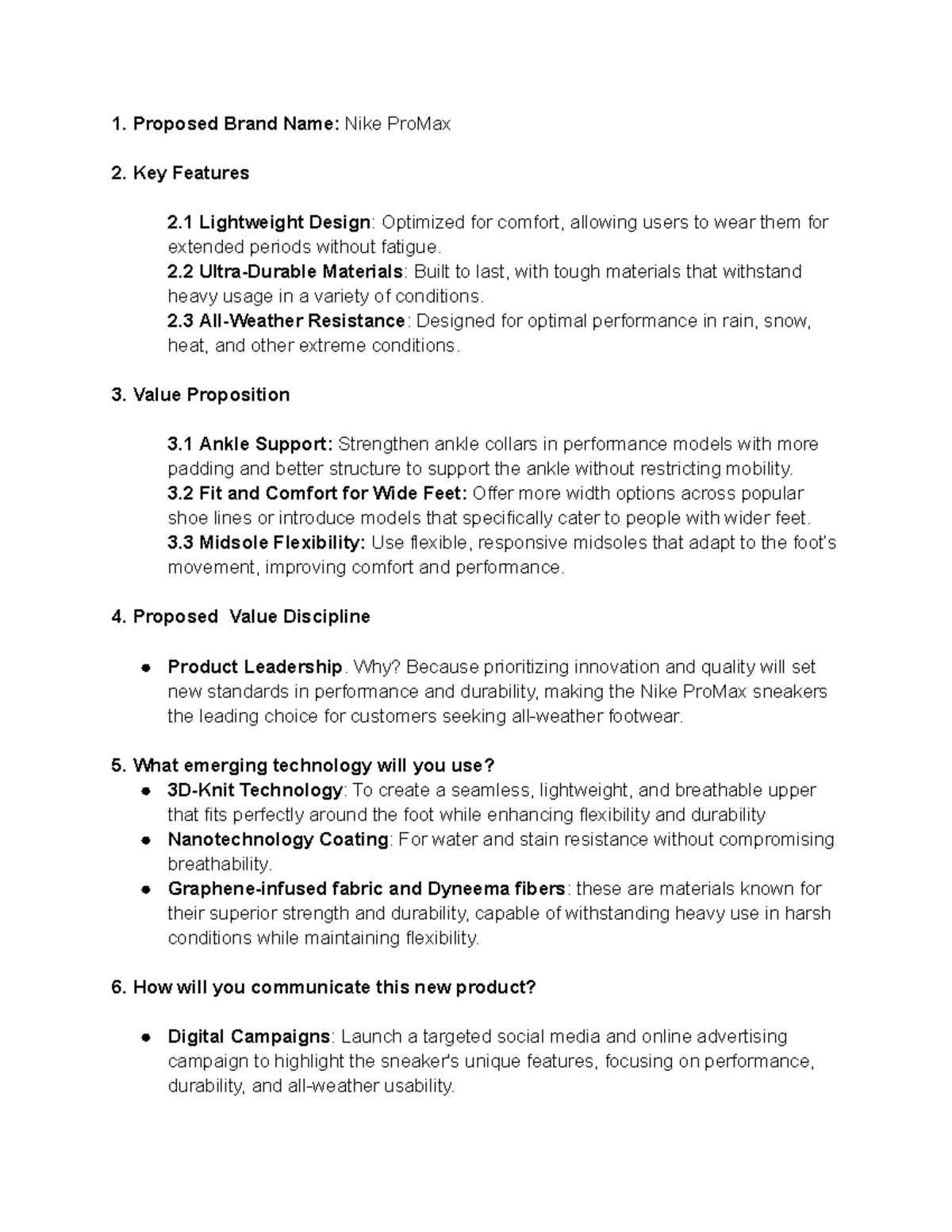 NIKE Pro Max - draft - Strategic Business Management about Nike ...