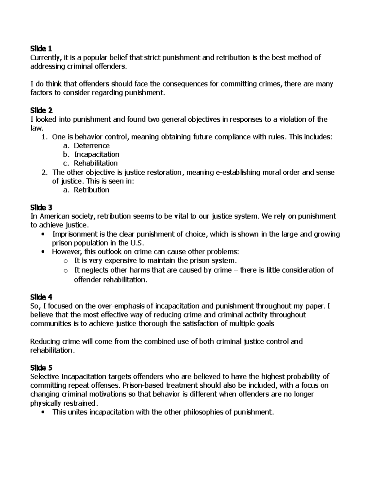 Presentation - Slide 1 Currently, it is a popular belief that strict ...