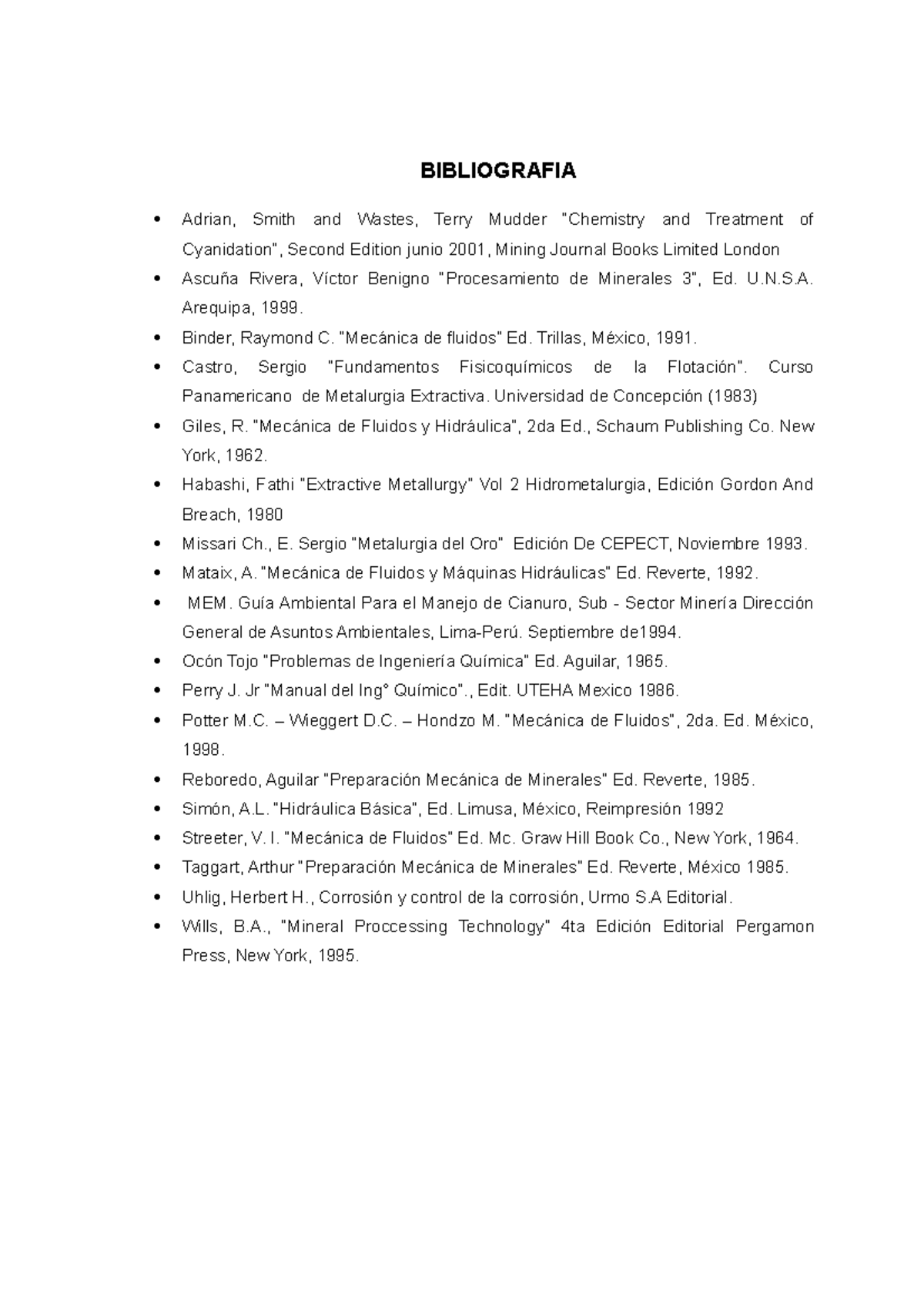 Bibliografia 1 - planta de procesos - BIBLIOGRAFIA Adrian, Smith and ...