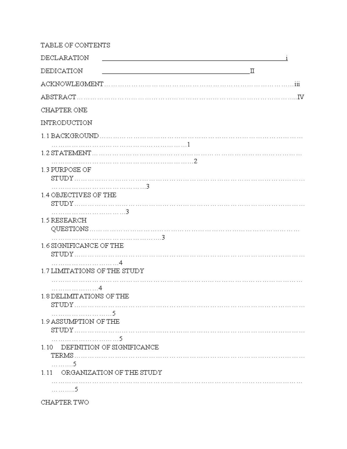 Table OF Contents - ddddddddddddddddddddddddddddddddddddddddd - TABLE ...