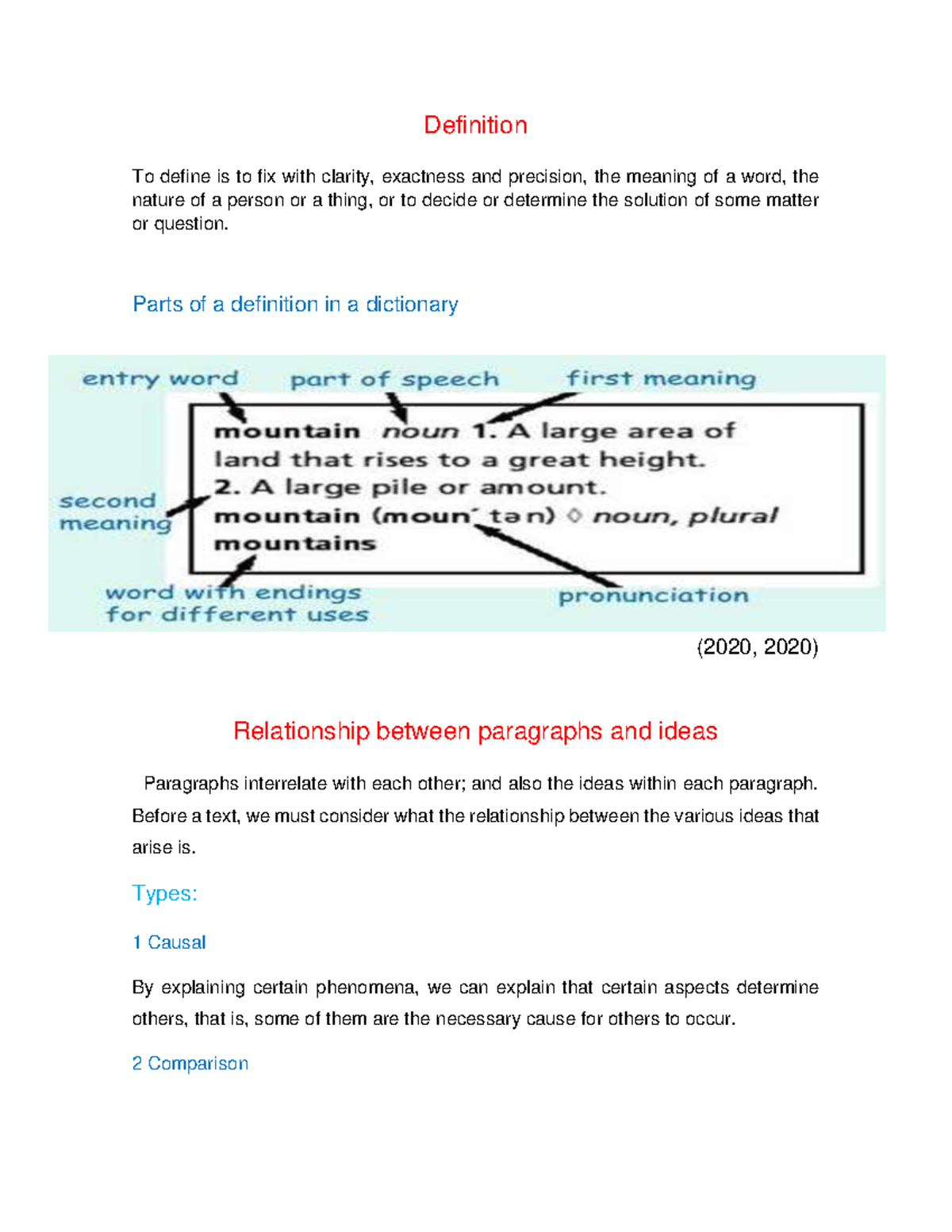 Definition and Relation Between Ideas - Definition To define is to fix ...