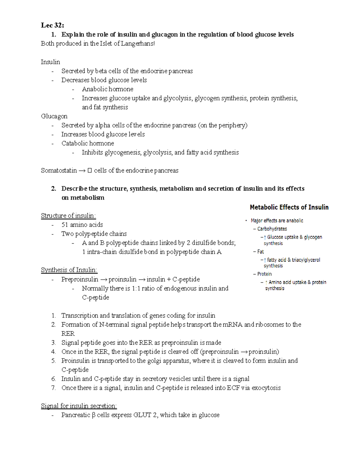 Biochemistry Exam 4 Study Guide - This document contains answers to ...