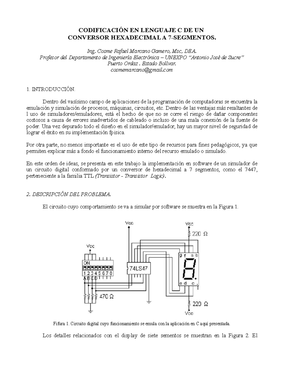 codificacion en lenguaje C - CODIFICACIÓN EN LENGUAJE C DE UN CONVERSOR ...