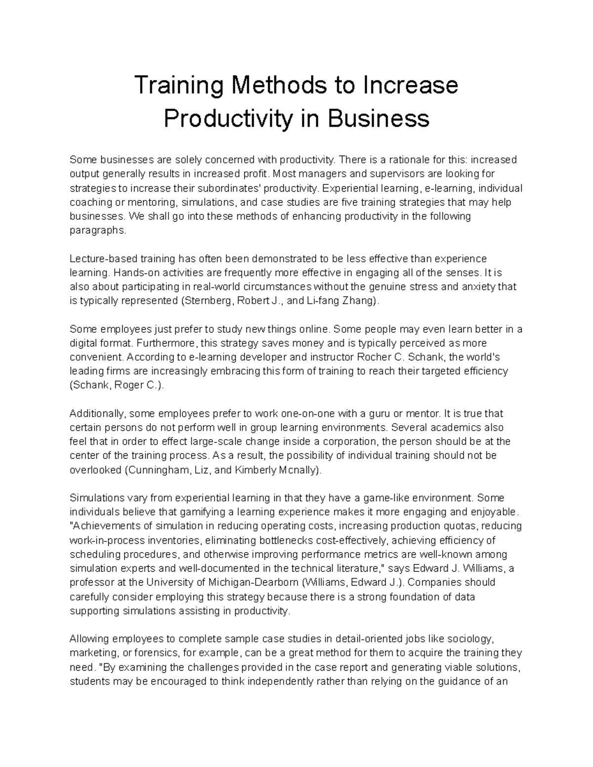 Training Methods to Increase Productivity in Business - Training ...