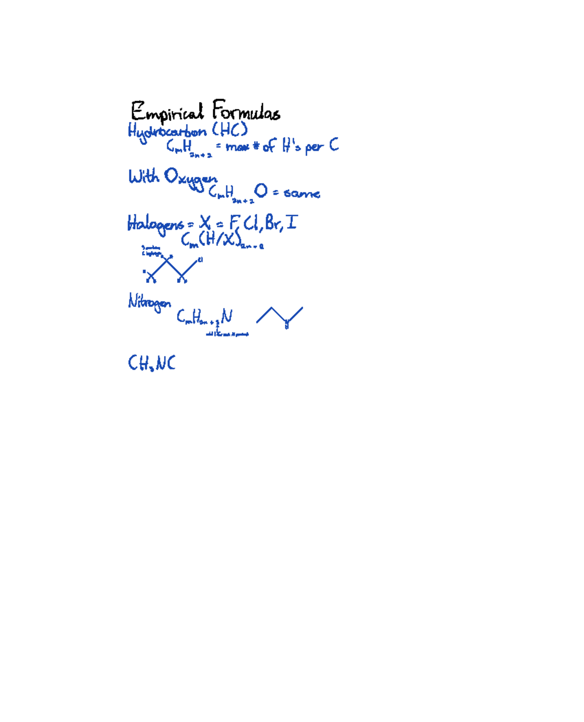 Empirical Formulas - notes from class - Empirical Formulas Hydrocarbon ...