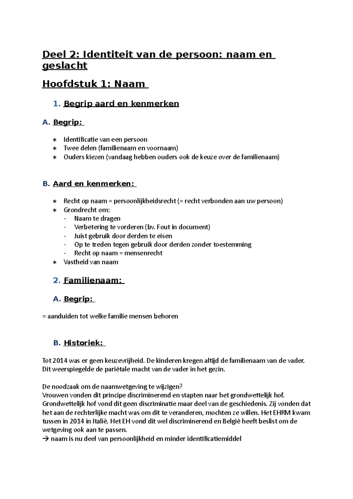 Deel 2- identiteit van de persoon- naam en geslacht - Deel 2 ...