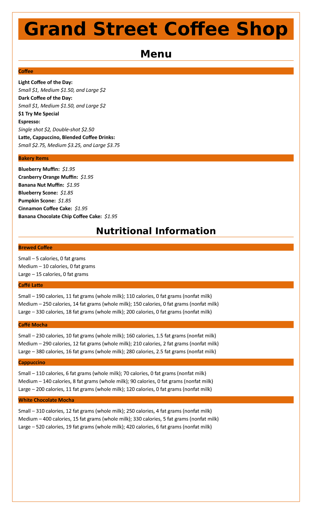 Coffee Menu - data file - Grand Street Coffee Shop Menu Coffee Light ...