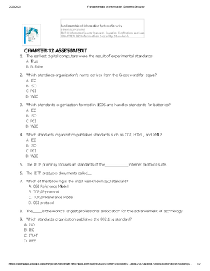 Chapter 10 Assesstment - CHAPTER 10 ASSESSMENT The basic model for how ...