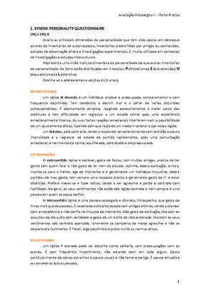 questionario CBCL - Questionário do Comportamento da Criança CBCL (T. M ...