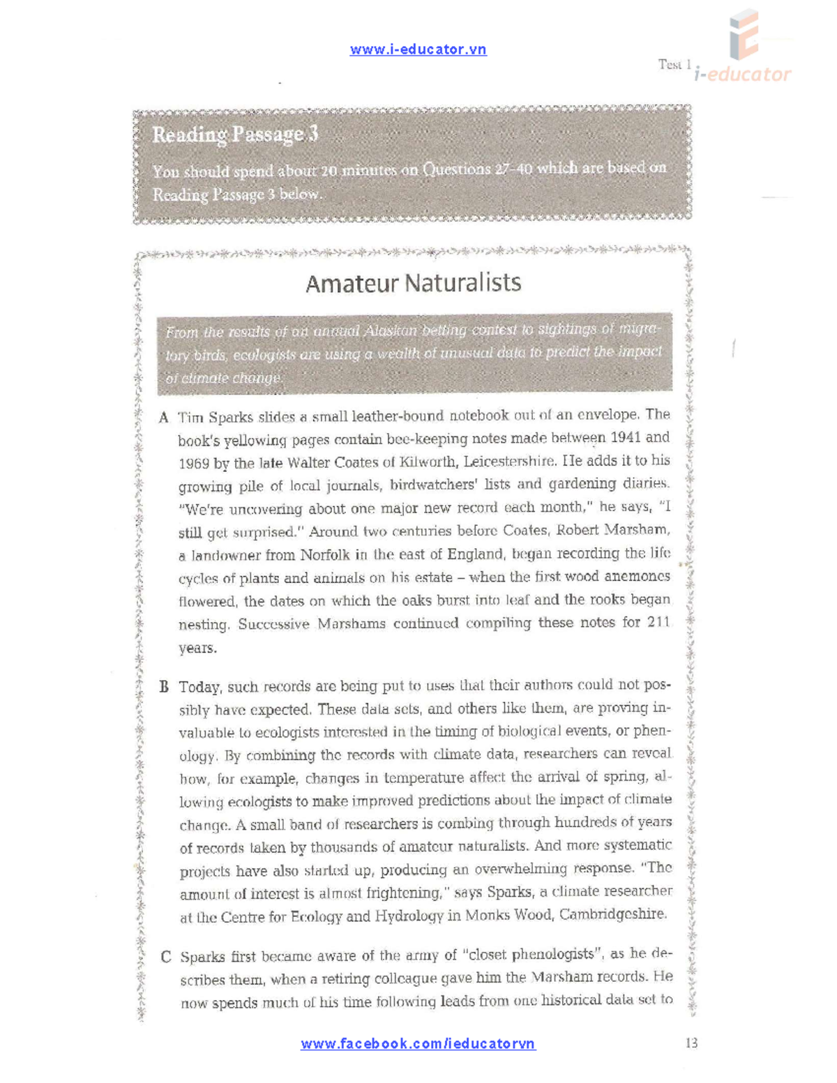 T1-9-13 - edfgh - Test 1 Reading Passage 3 You should spend about 20 ...