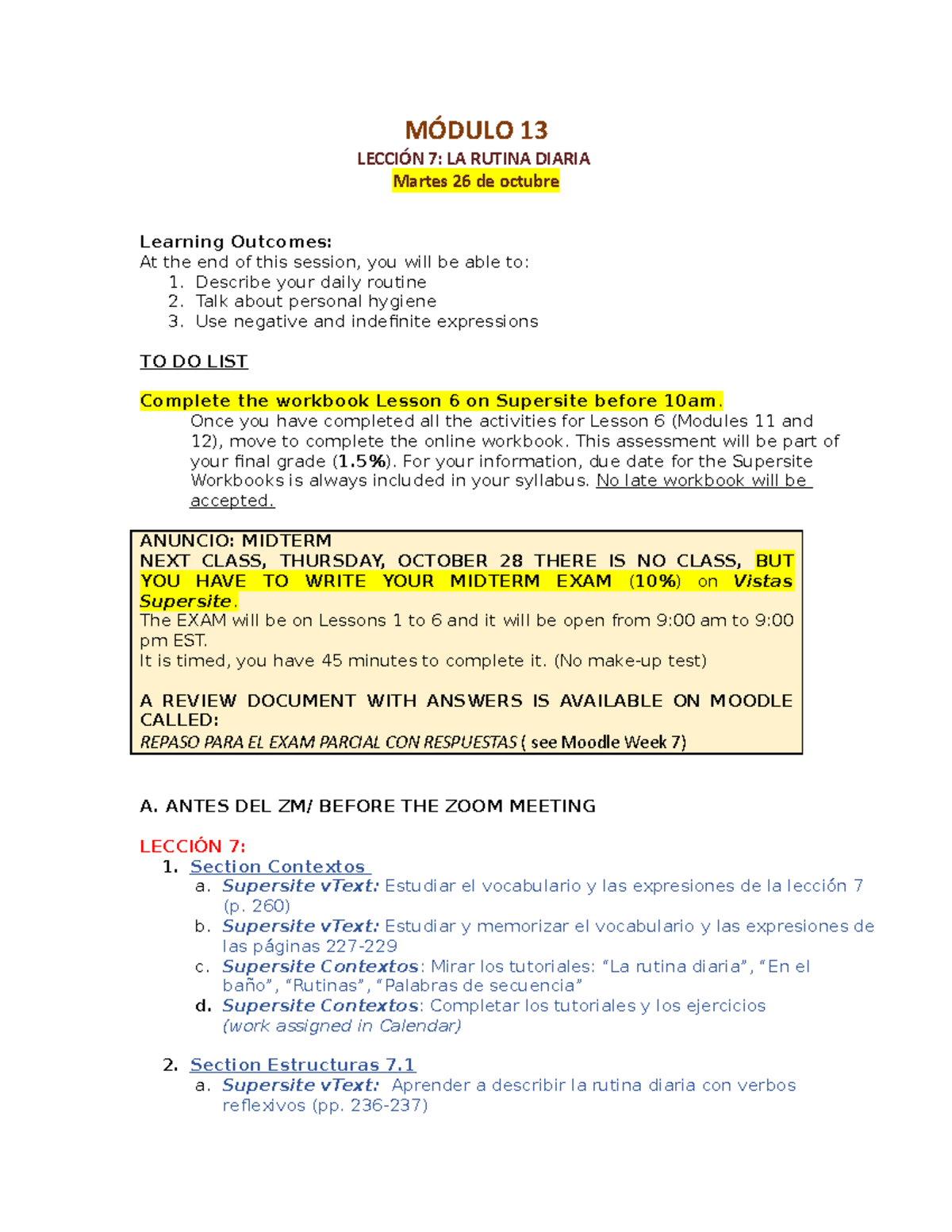 To-do list topic module 13 - LCSP0003 - UCL - Studocu