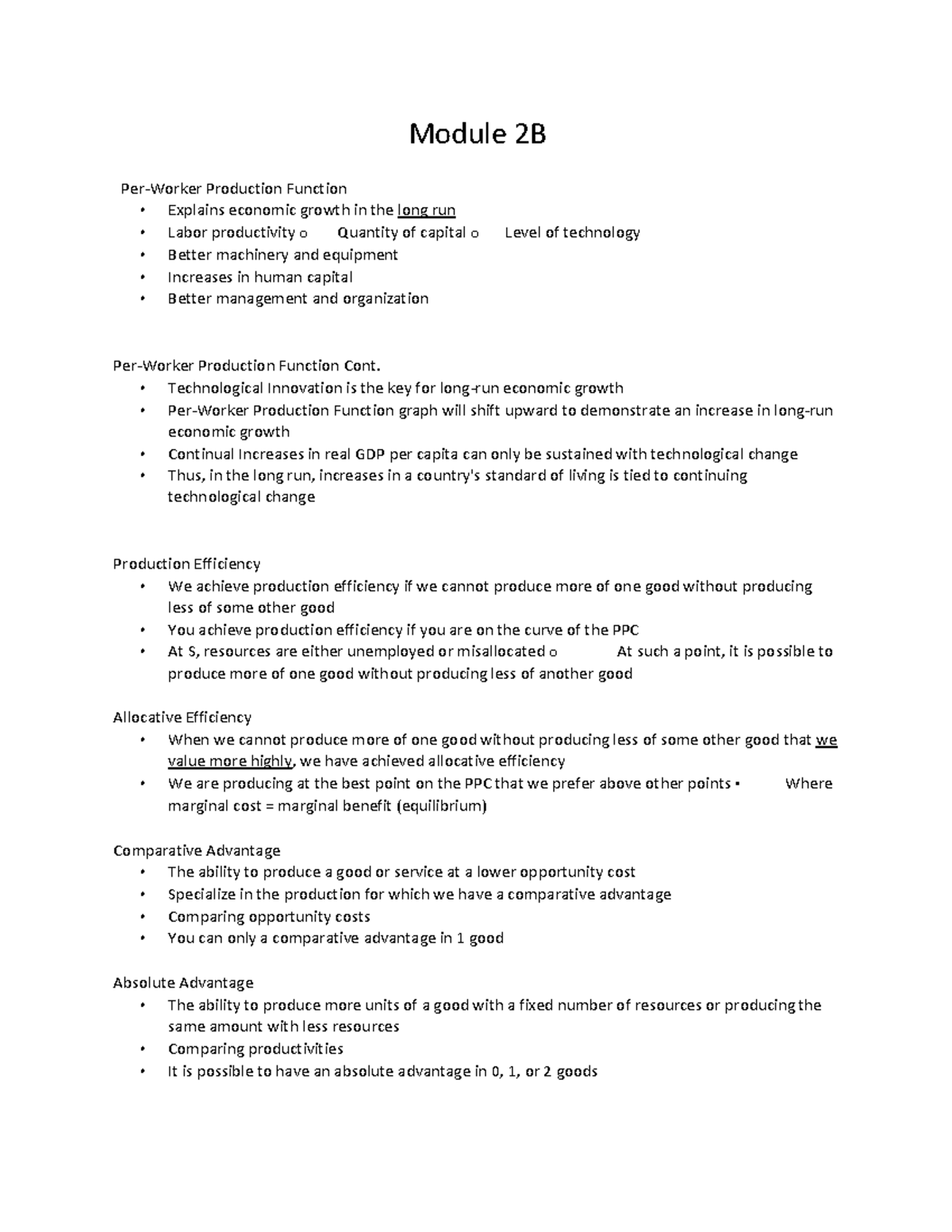 Fund of Econ Module 2B - Module 2B Per-Worker Production Function ...