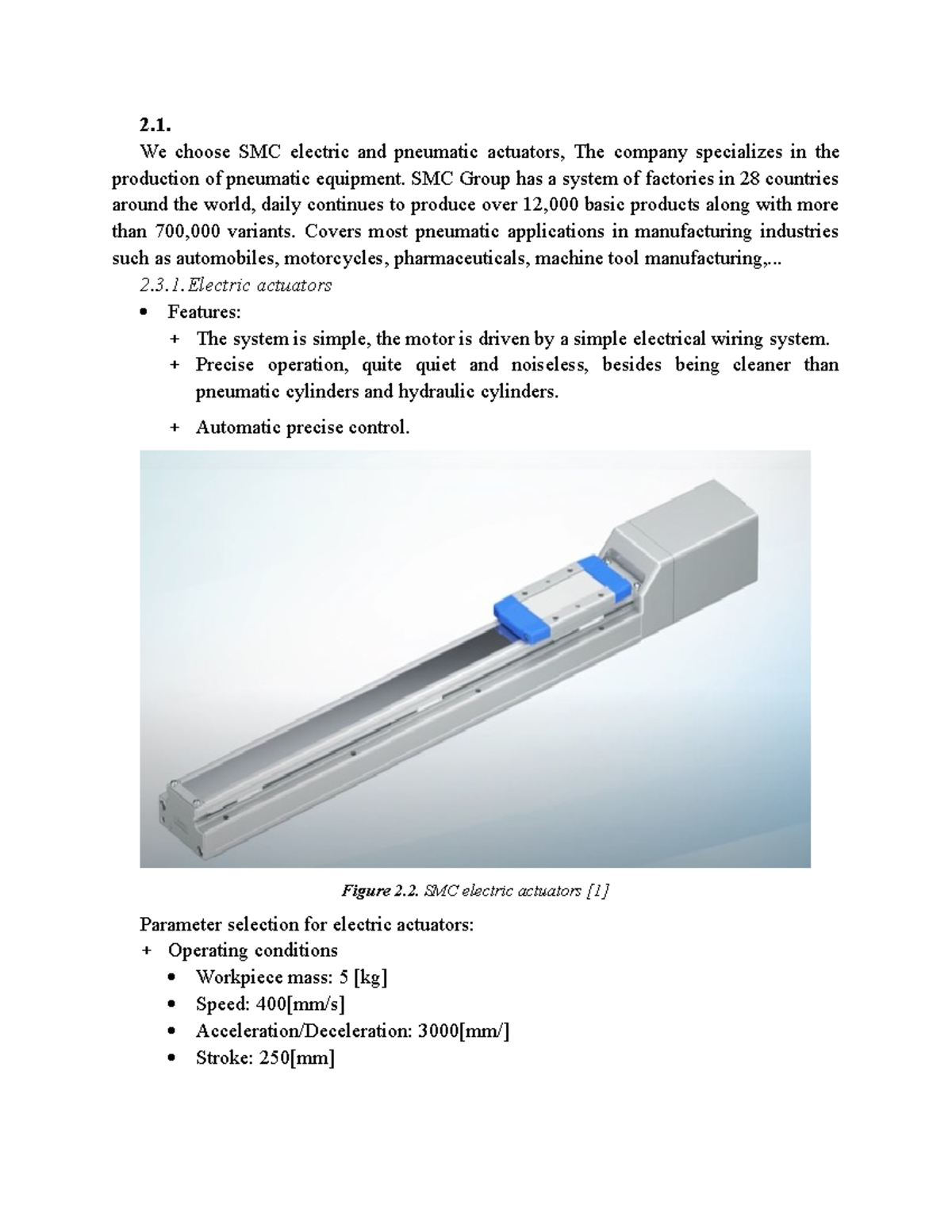 We choose SMC electric and pneumatic actuators - 2. We choose SMC ...