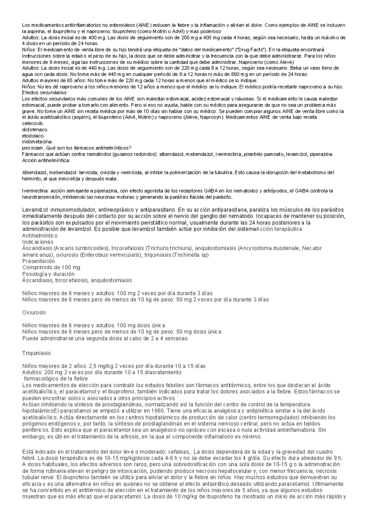 Los medicamentos antiinflamatorios no esteroideos - Como ejemplos de ...