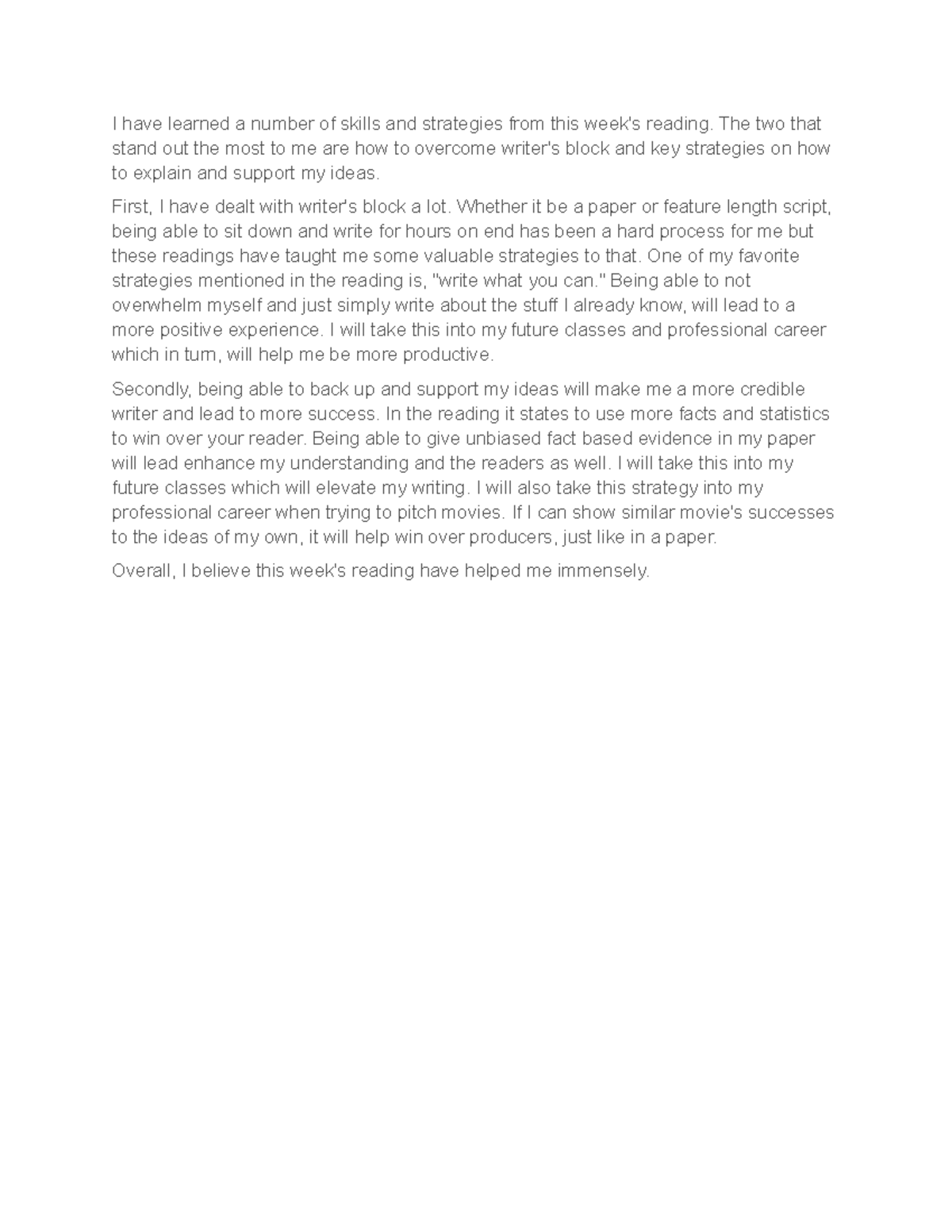 3.3 Journal Response - These are examples of how to align your ...