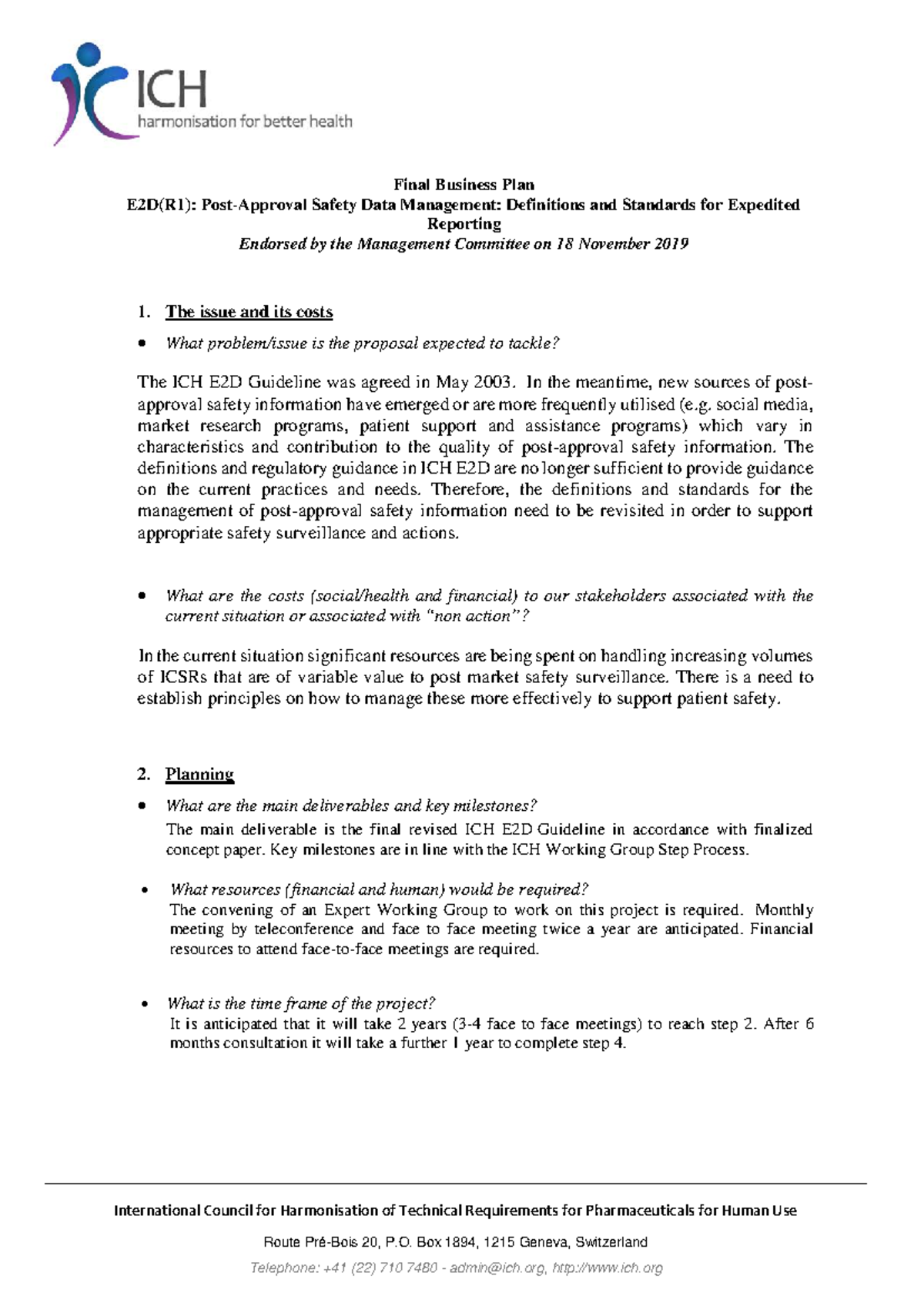 E2D-R1 Final Business Plan 2019 1118 - International Council for ...