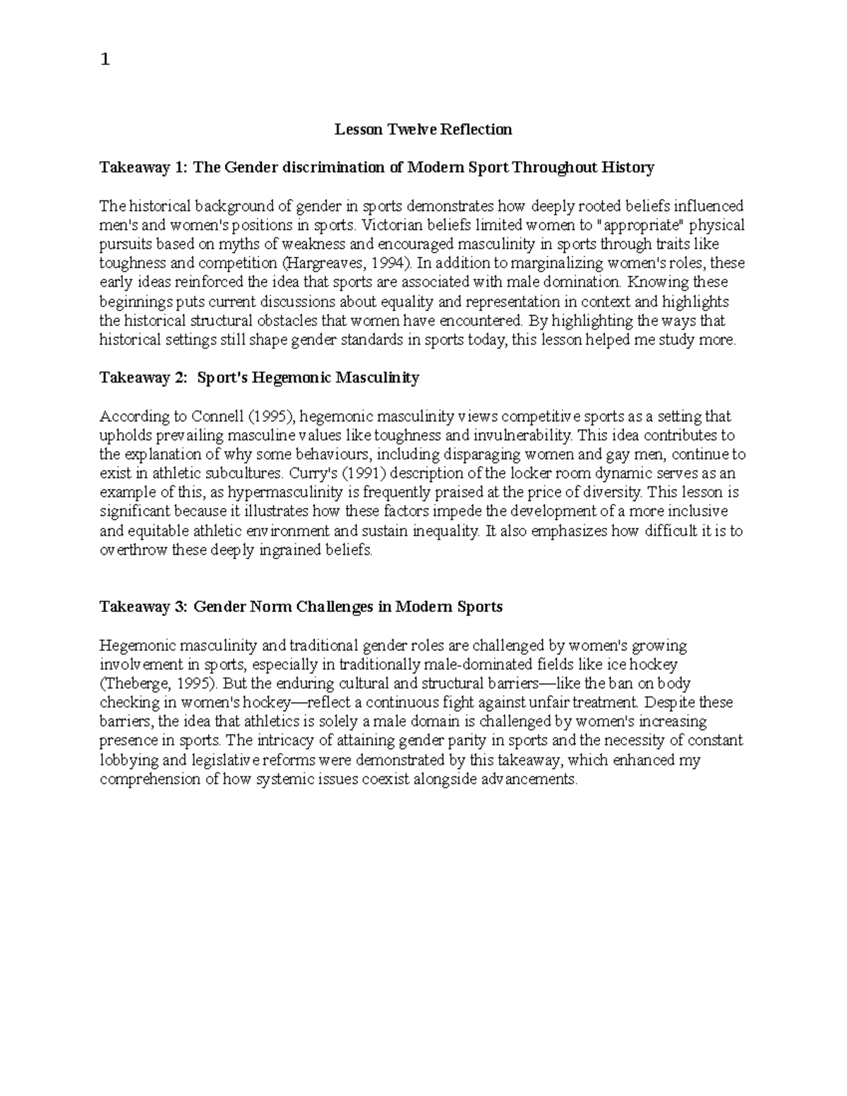 PD409 -Lesson 12 reflection - 1 Lesson Twelve Reflection Takeaway 1 ...