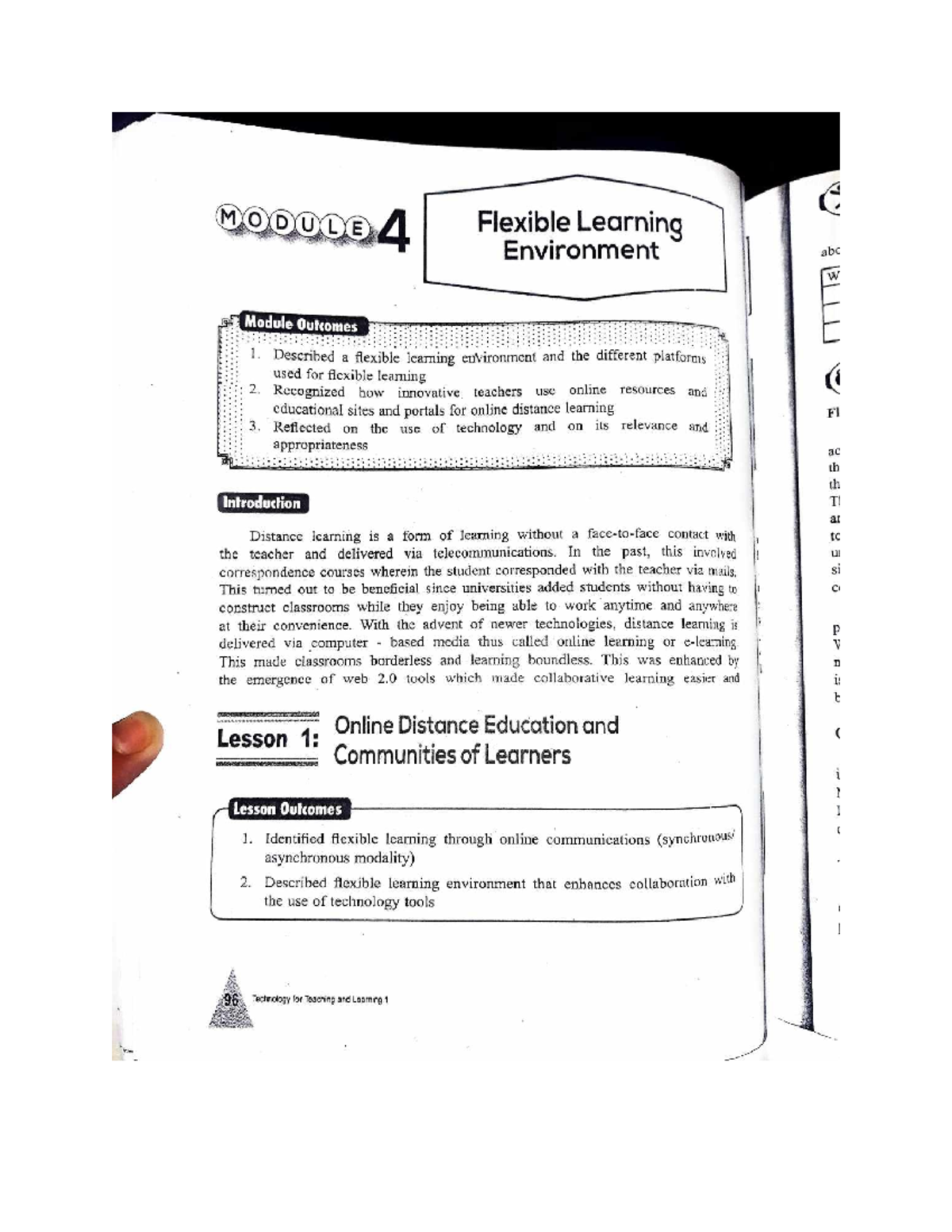 Module 4 - ONLINE DISTANCE DUC - MOOULE 4 Flexible Learning Environment ...