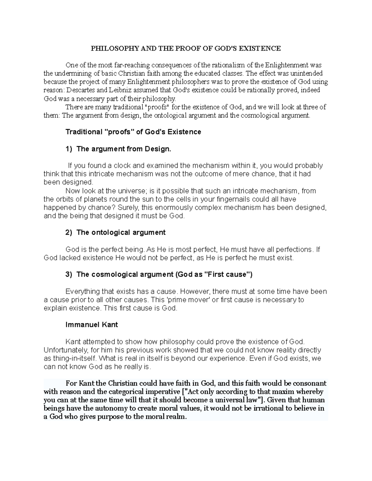 Philosophy and the proof of god - PHILOSOPHY AND THE PROOF OF GOD'S ...