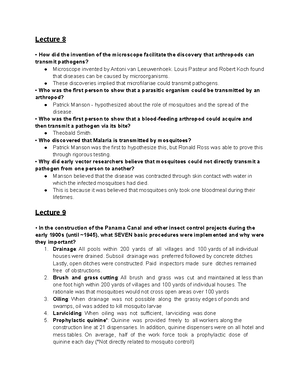 Medical Entomology Lecture 7 Notes - Lecture 7 When did hematophagy in ...