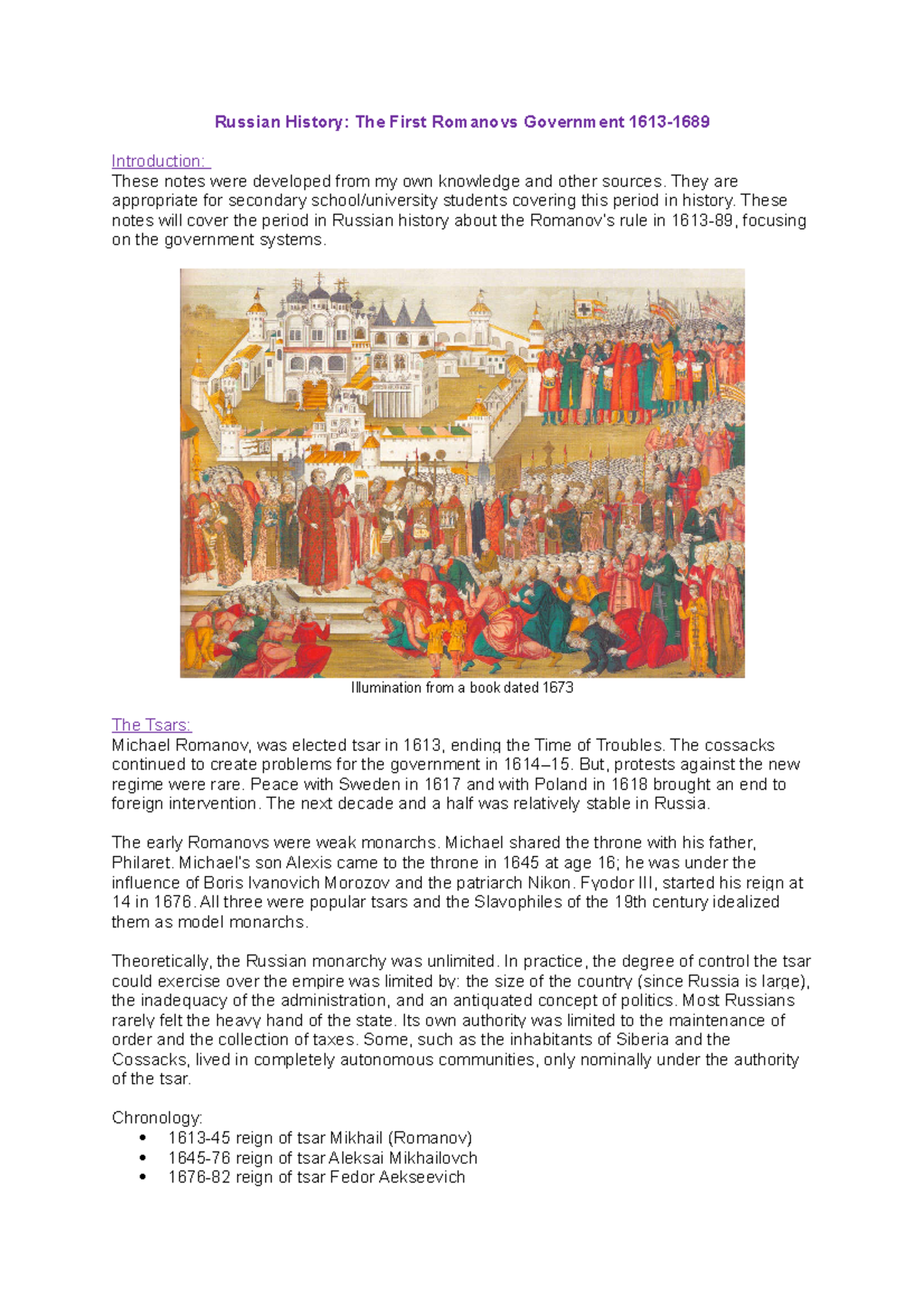 Romanov-rule - Romanov-rule - Russian History: The First Romanovs ...