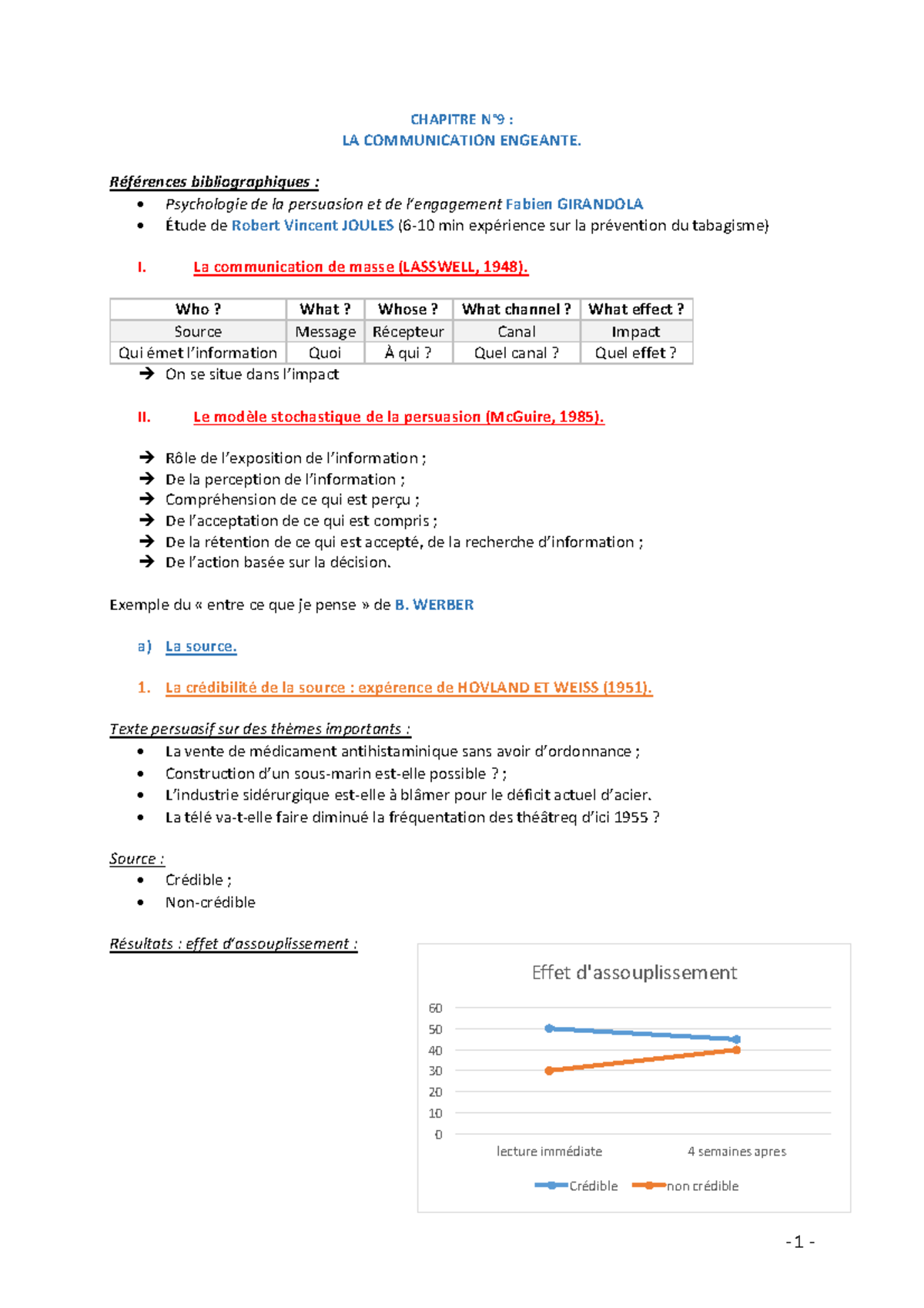 Chapitre n°9 - La communication engageante - CHAPITRE N°9 : LA COMMUNICATION ENGEANTE ...