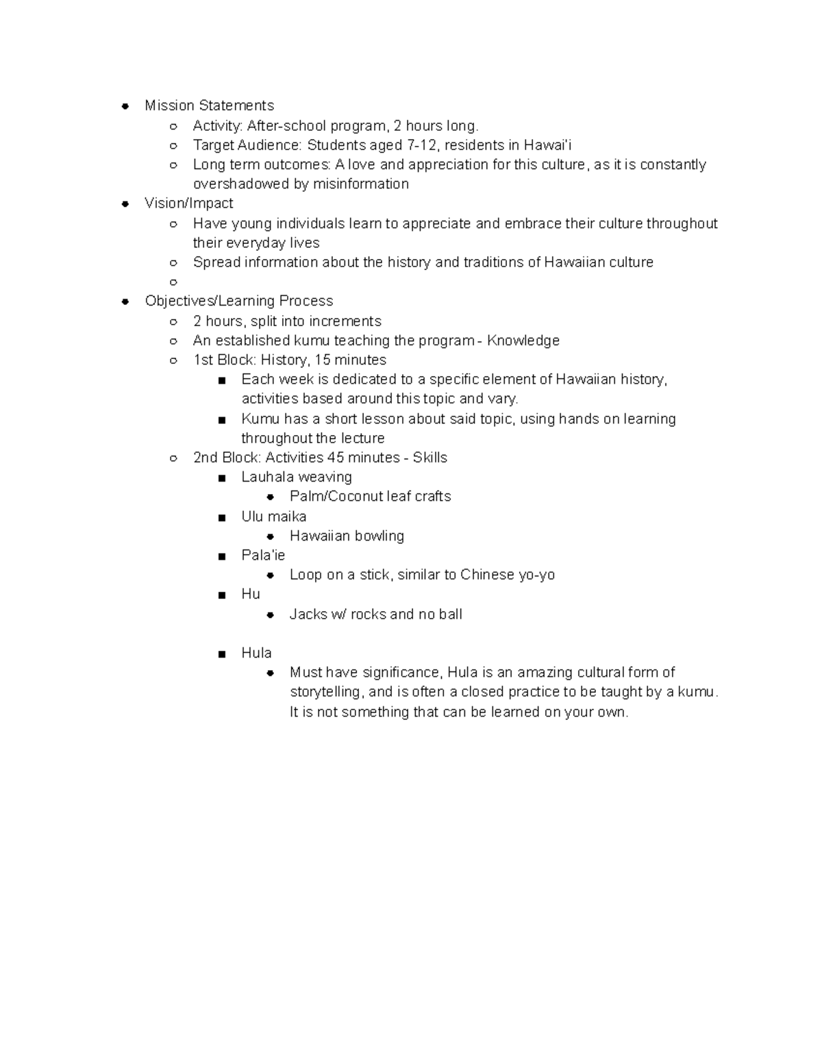 Mission Statements - Mission Statements Activity: After-school program ...